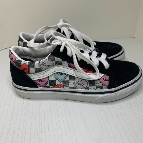 Vans | Shoes | Vans Candy Heart Lace Up Sneakers With Suede In Front ...